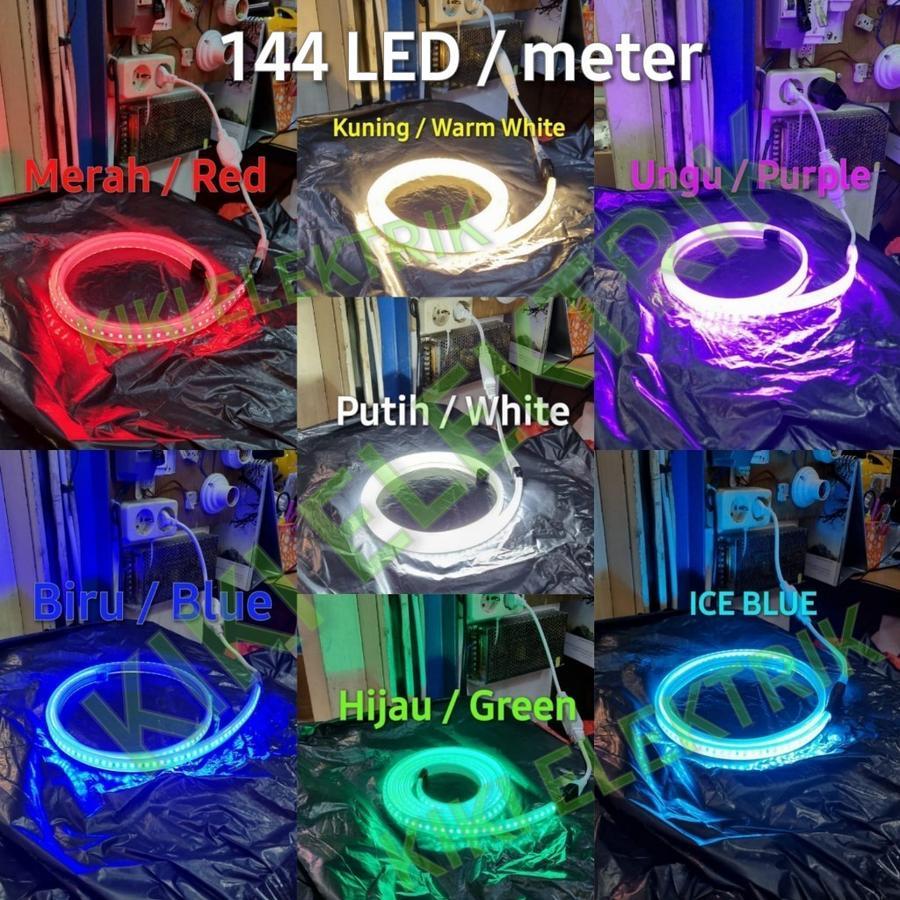 Jual Lampu Selang LED 2835 MATA RAPAT / LED Strip Waterproof 220V per ...