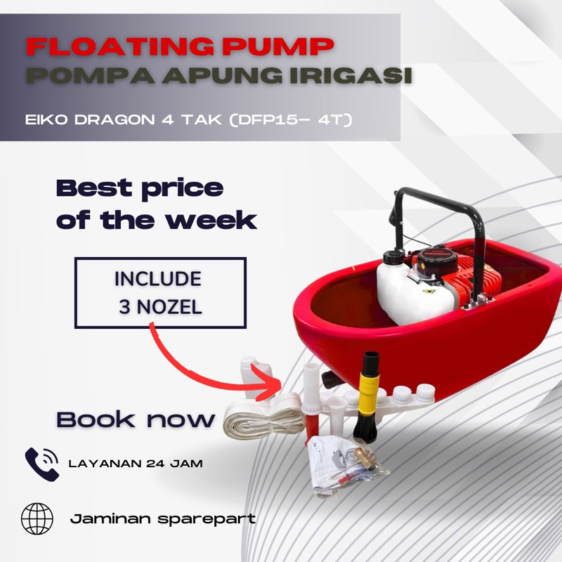 Jual Floating Pump Pompa Apung 4 Tak 2tak Alat Siram Bawang Ebor ...