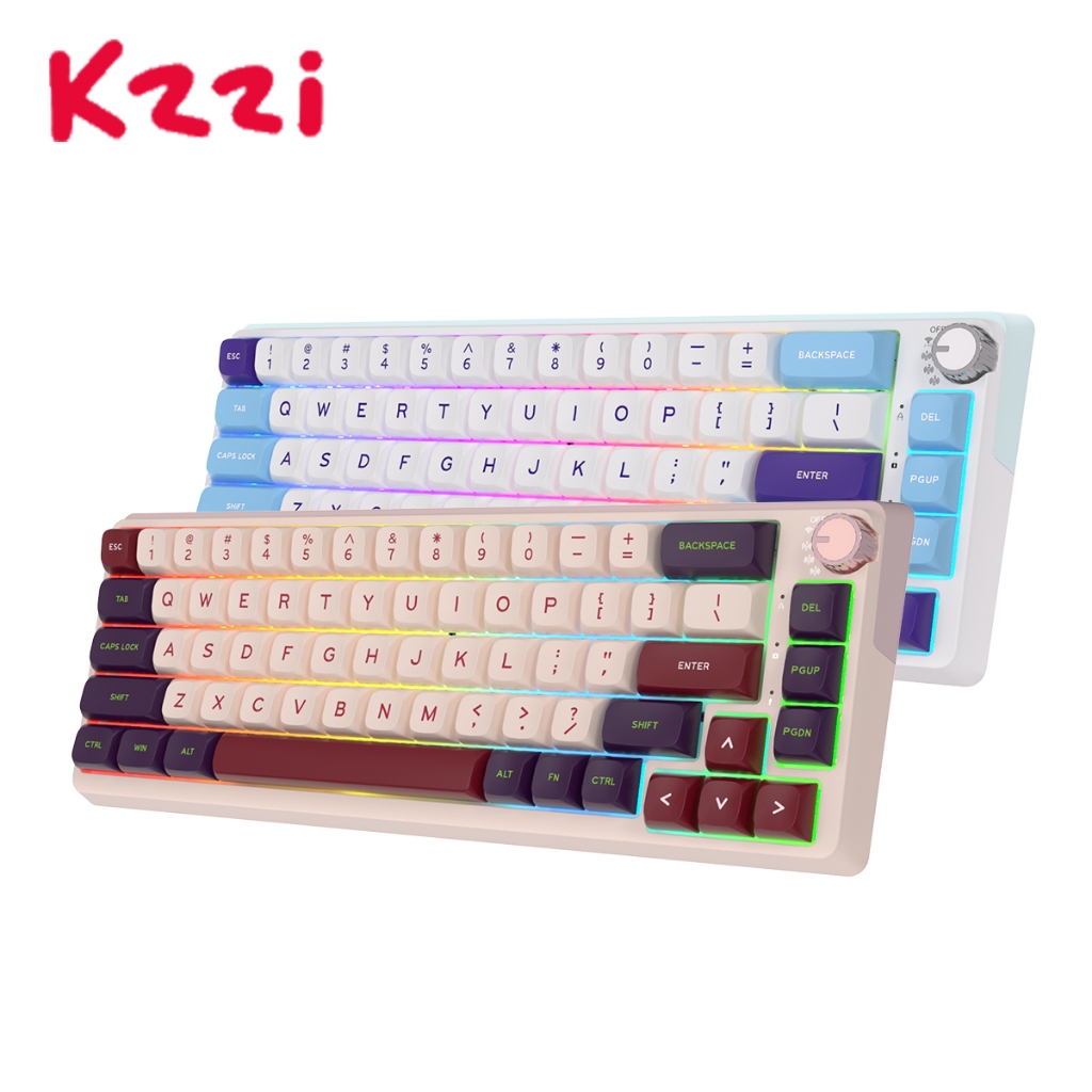 Jual KZZI K68 Pro 67 Key Gasket Structure Three-Mode Bluetooth Wireless With Knob RGB Mechanical ...