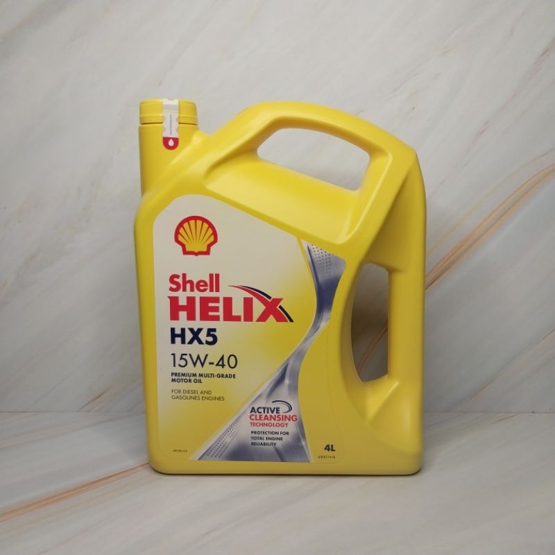 Jual OLI SHELL HELIX OIL MESIN MOBIL HX5 SAE 15W-40 4L BENSIN DIESEL ...