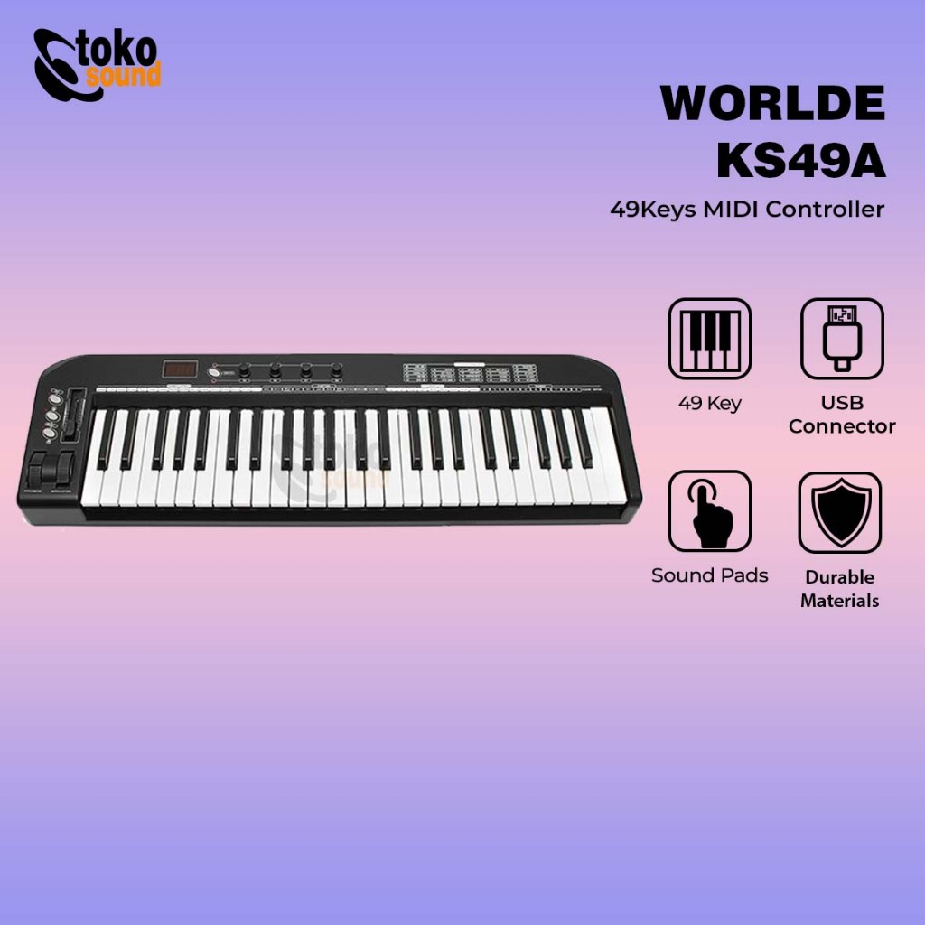 Jual WORLDE KS49A - 49 Keys Midi Controller | Shopee Indonesia