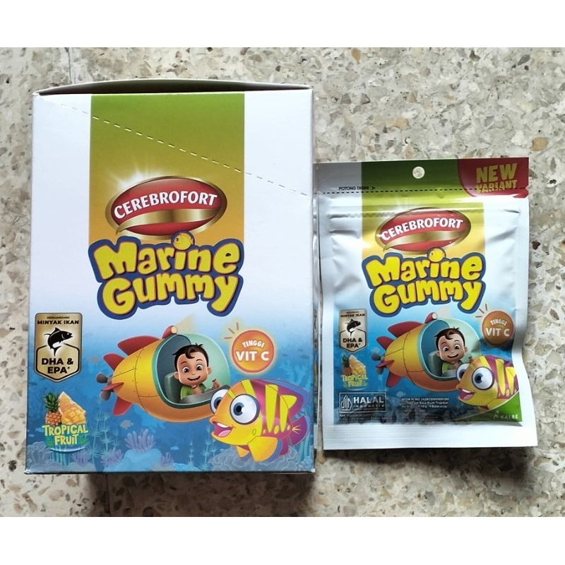 Jual Marine Gummy rasa Tropical Fruit 1 box isi 10 trip | Shopee Indonesia