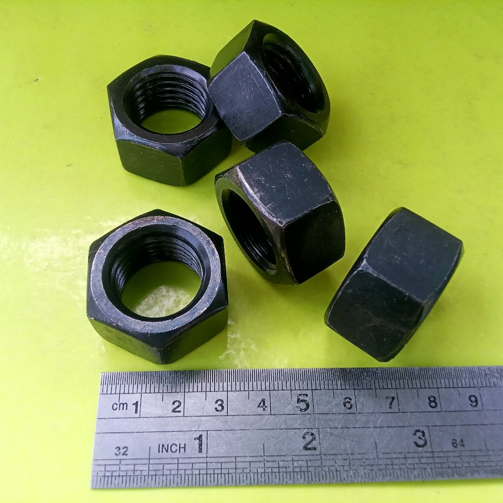 Jual MUR M22 BAJA / MUR BAUT KUNCI 32 / MUR BAJA M22 HITAM / MUR BAJA HTB GRADE 8.8 M22 / NUT ...