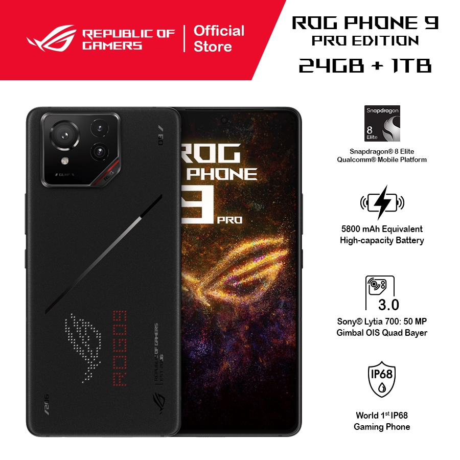 Jual ASUS ROG Phone 9 Pro Edition 24GB / 1TB Qualcomm Snapdragon® 8 ...