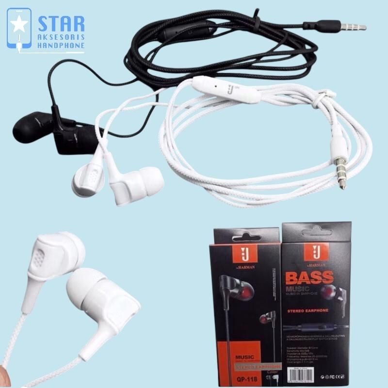 Jual Earphone - Handsfree - Headset JBL J HK-10 / QP-118 Stereo Extra ...