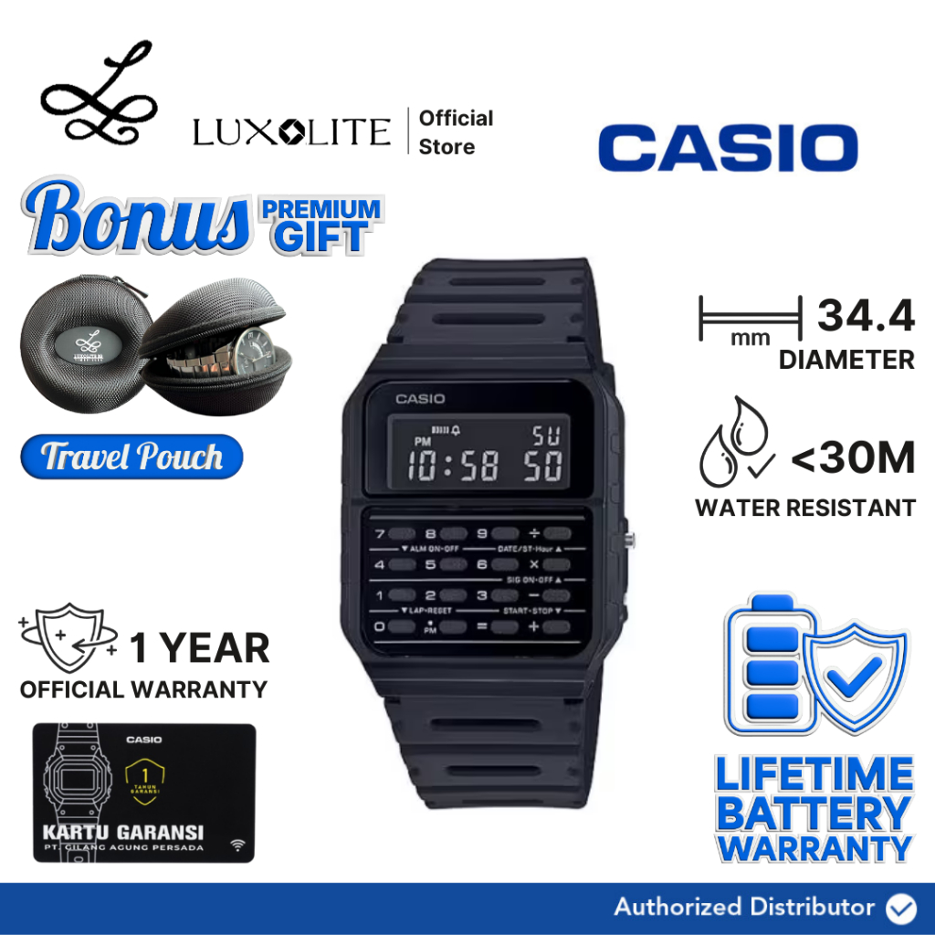 Jual [Luxolite] CASIO Jam Tangan Pria Digital Calculator CA-53WF-1BDF ...