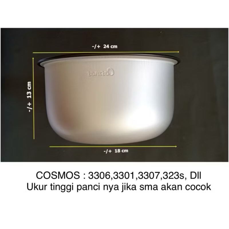 Jual Panci Cosmos CRJ-3301 CRJ-3306 Panci Rice Cooker Magicom Cosmos ...