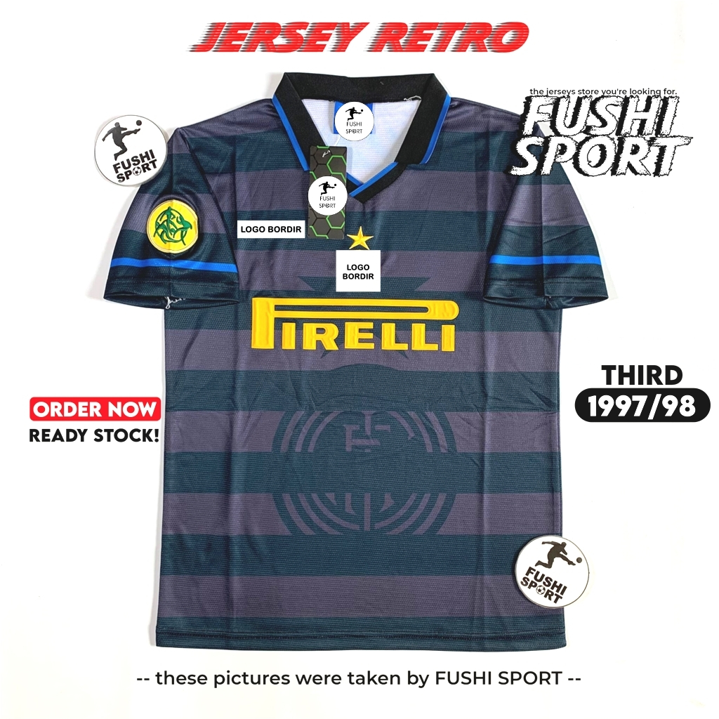 Jual RETRO | Jersey Baju Bola Inter 3rd Third 1997 1998 | Shopee Indonesia