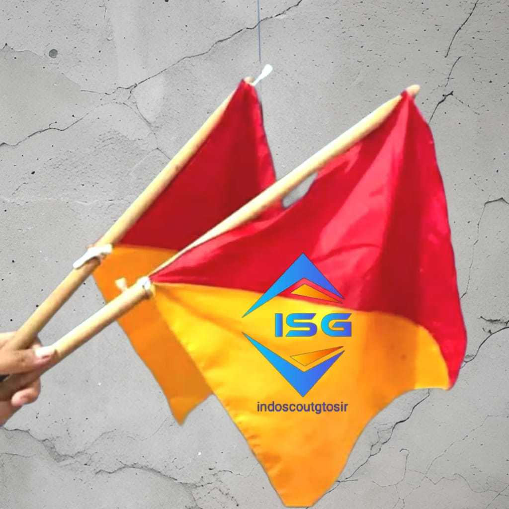 Jual Bendera Semapor Dan Stik Semapor / Bendera Semapur Pramuka 2 stik ...