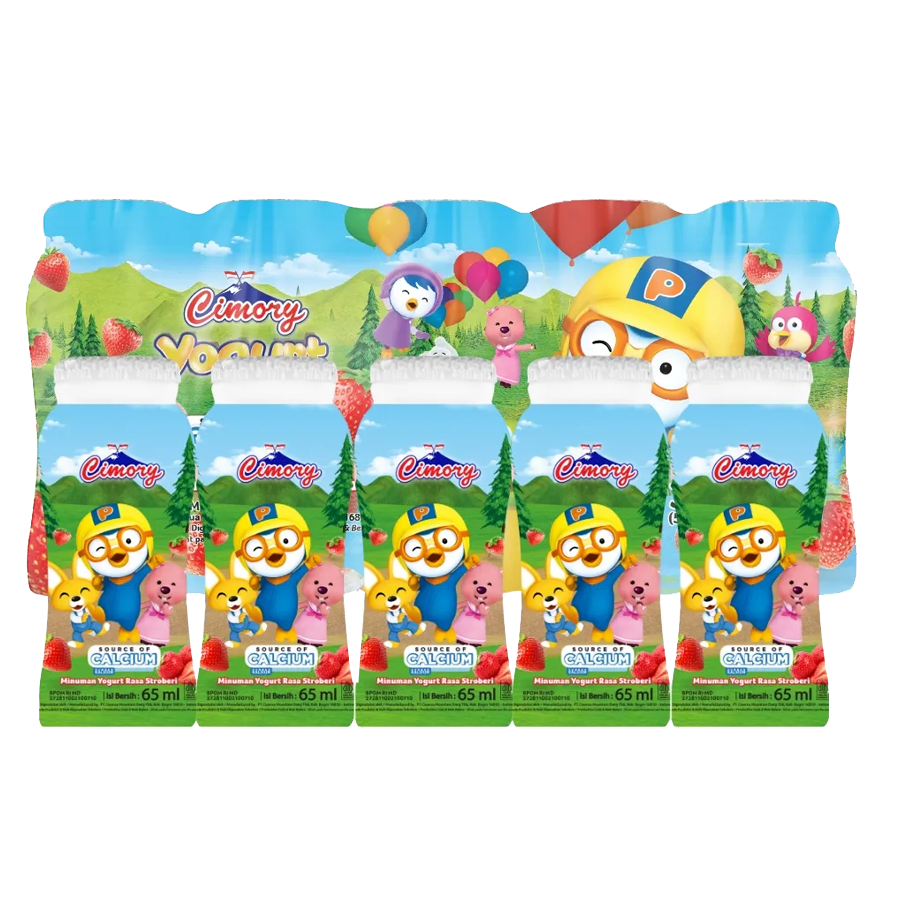 Jual Cimory Yogurt Drink PORORO Mini 65 gr 1 KARTON ISI 20 banded ...