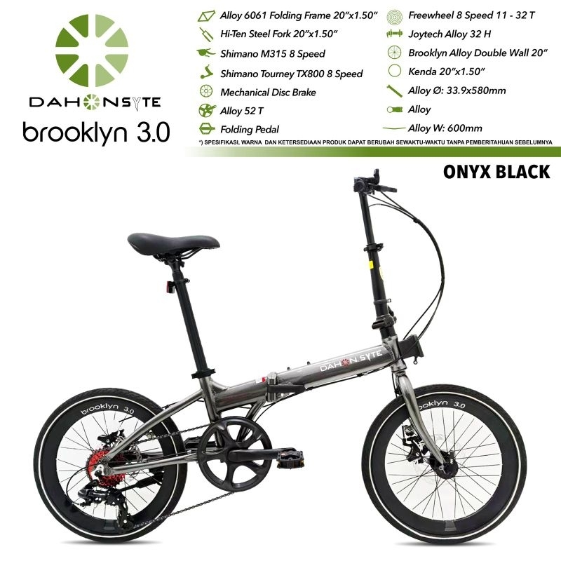 Jual SEPEDA LIPAT 20 DAHON SYTE FOLDING BROOKLYN 3.0 ALLOY | Shopee ...