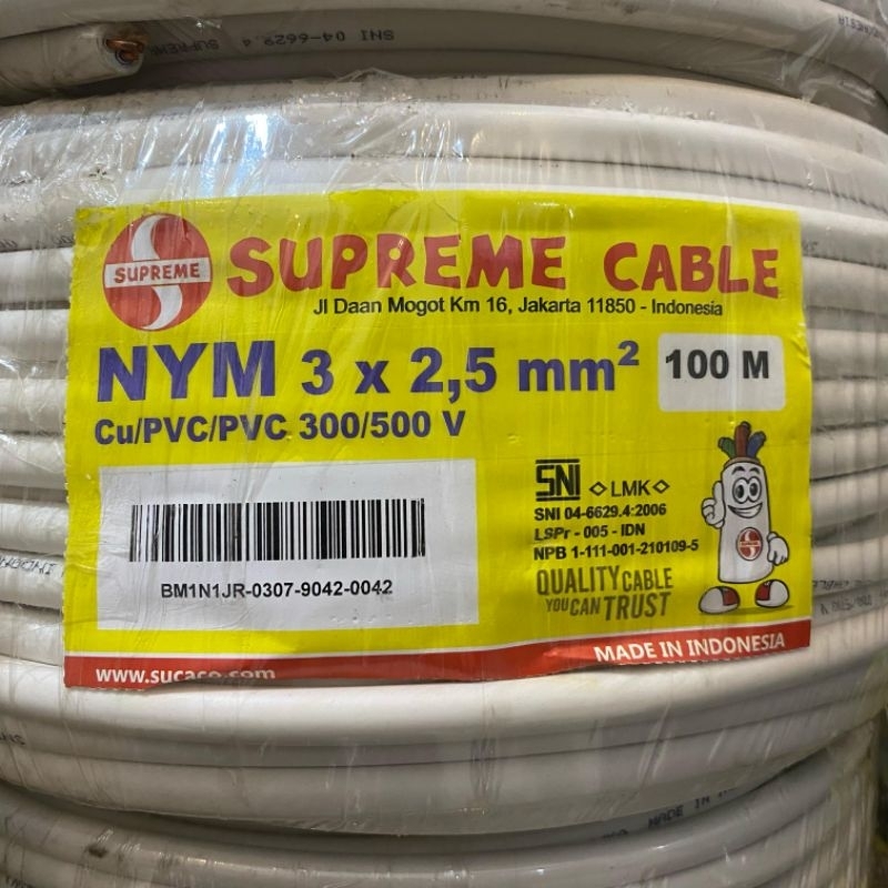 Jual KABEL NYM 3X2,5 SUPREME 100M KABEL NYM 3X2,5MM 100M SUPREME | Shopee Indonesia