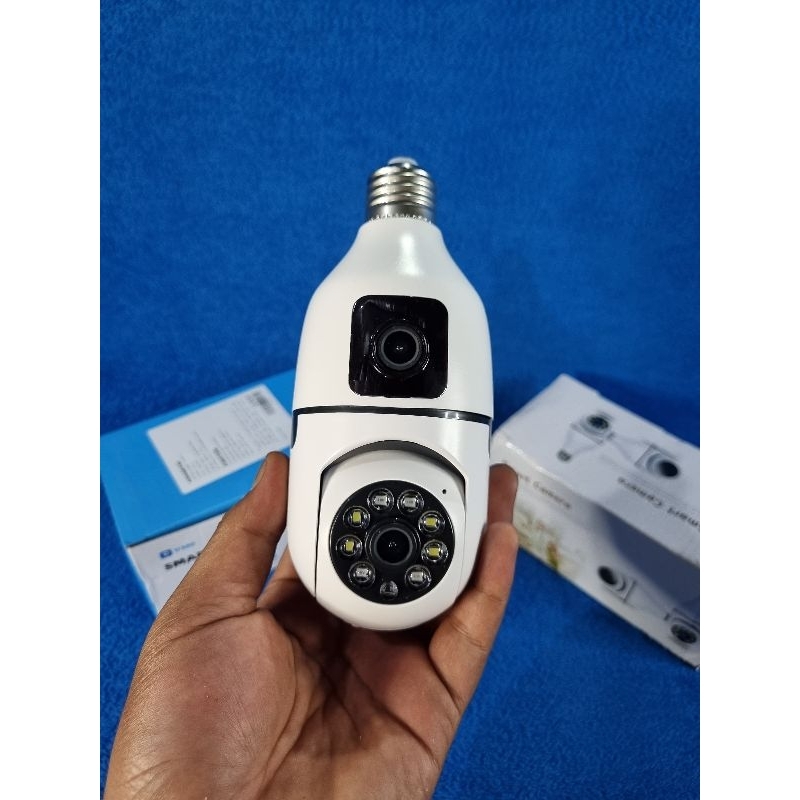 Jual V380 CCTV Bohlam Lampu Balon dual lens dual camera PTZ 360° HD ...