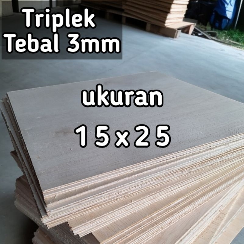 Jual Triplek 15x25 tebal 3mm plywood | Shopee Indonesia