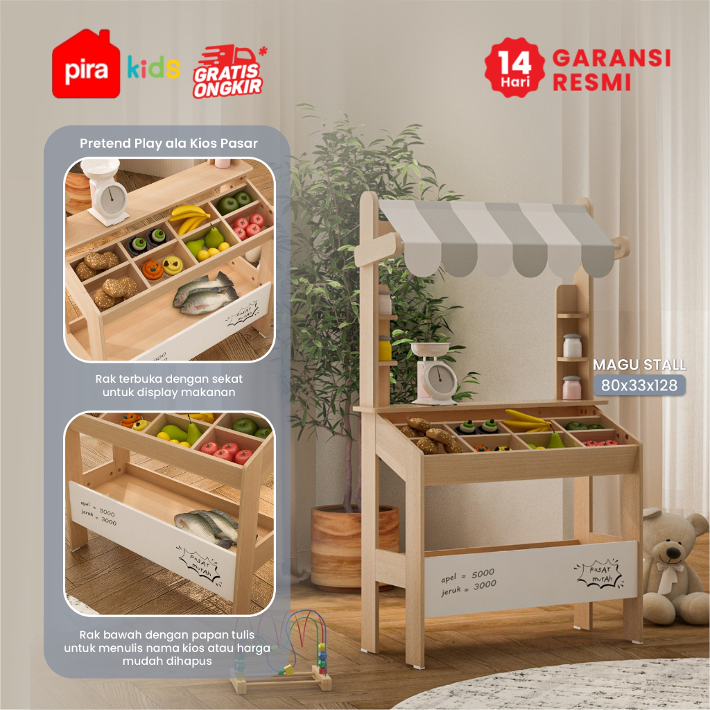 Jual Pira Kids - Magu Stall PP Pretend Play Toko Jualan / Market Booth ...