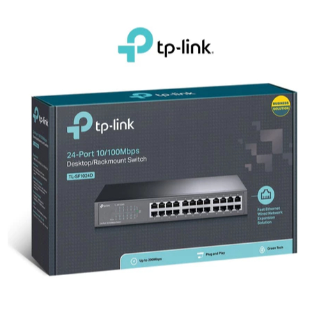 Jual TP-LINK TL-SF1024D 24-PORT 10/100Mbps UNMANAGED DESKTOP/RACKMOUNT ...