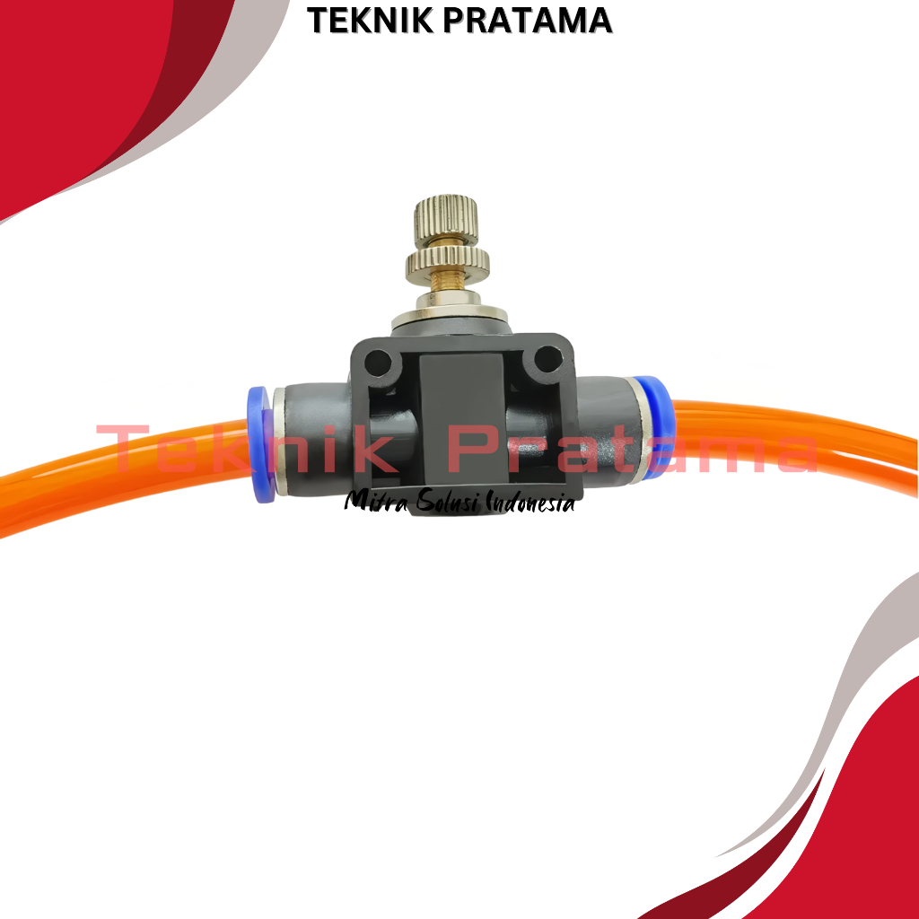 Jual speed control 10mm / pneumatic flow control selang 10 mm x 10 mm ...
