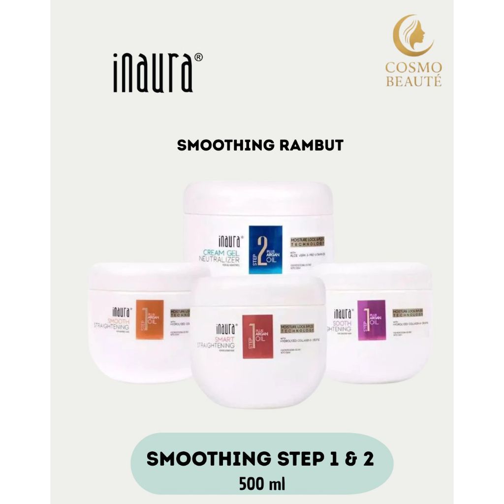 Jual INAURA Smoothing Cream 500ml | Premium smart straightening ...