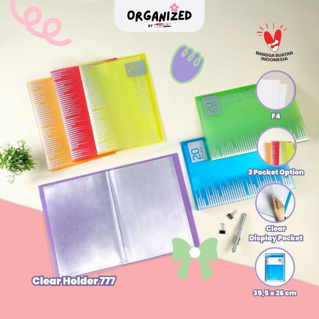 Jual Clear Holder 777 display book folder dokumen keeper kertas berkas ...