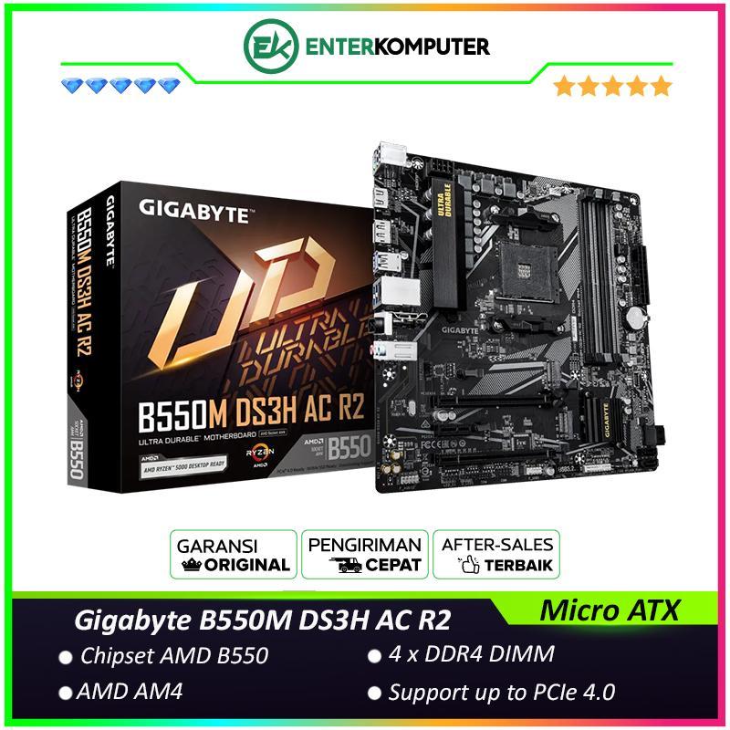 Jual Gigabyte B550M DS3H AC R2 (AM4, AMD Promontory B550, DDR4, USB3.2 ...
