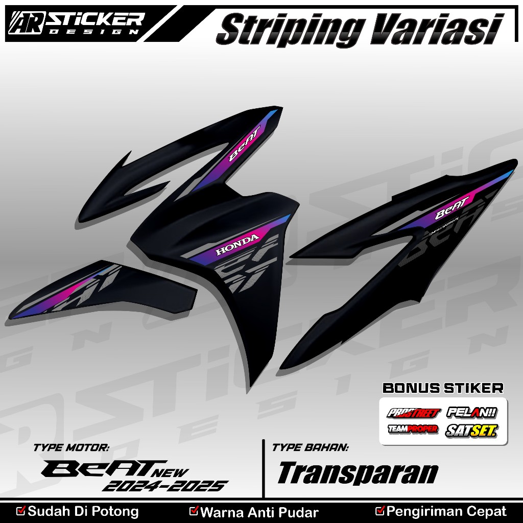Jual Sticker Beat New 2024 Transparan - Stiker Beat Street 2025 Gen 2 ...