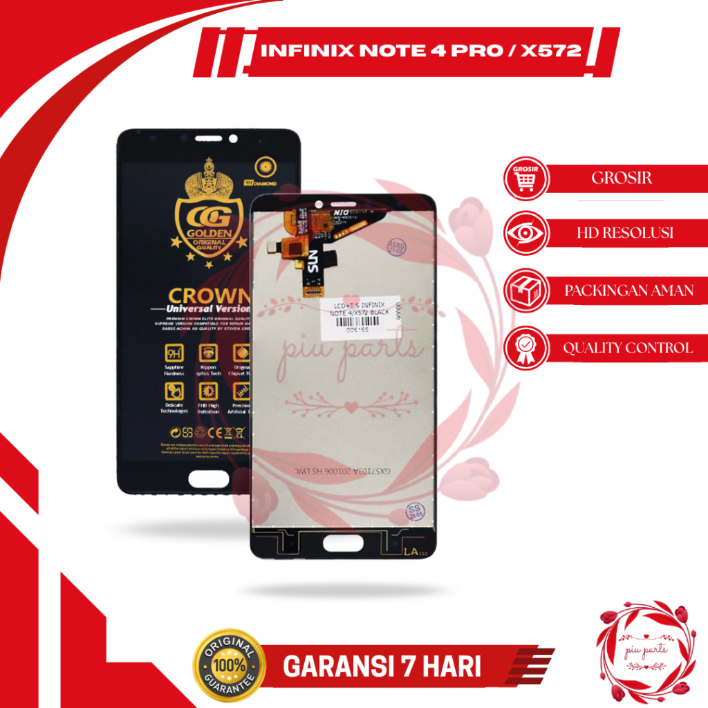 Jual LCD INFINIX NOTE 4 / X572 TOUCHSCREEN FULLSET COMPLETE ORIGINAL ...