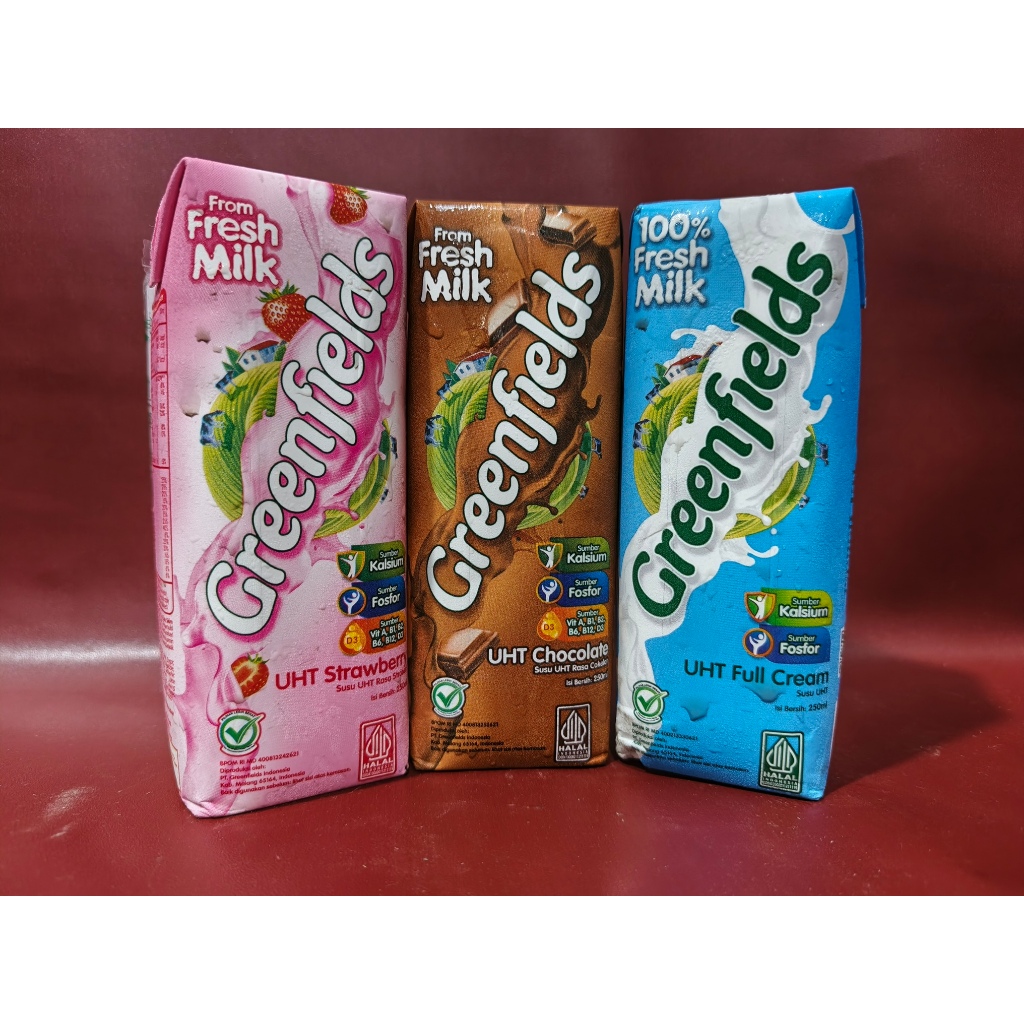 Jual Greenfields UHT Fresh Milk Varian - Chocolate | Strawberry | Full ...