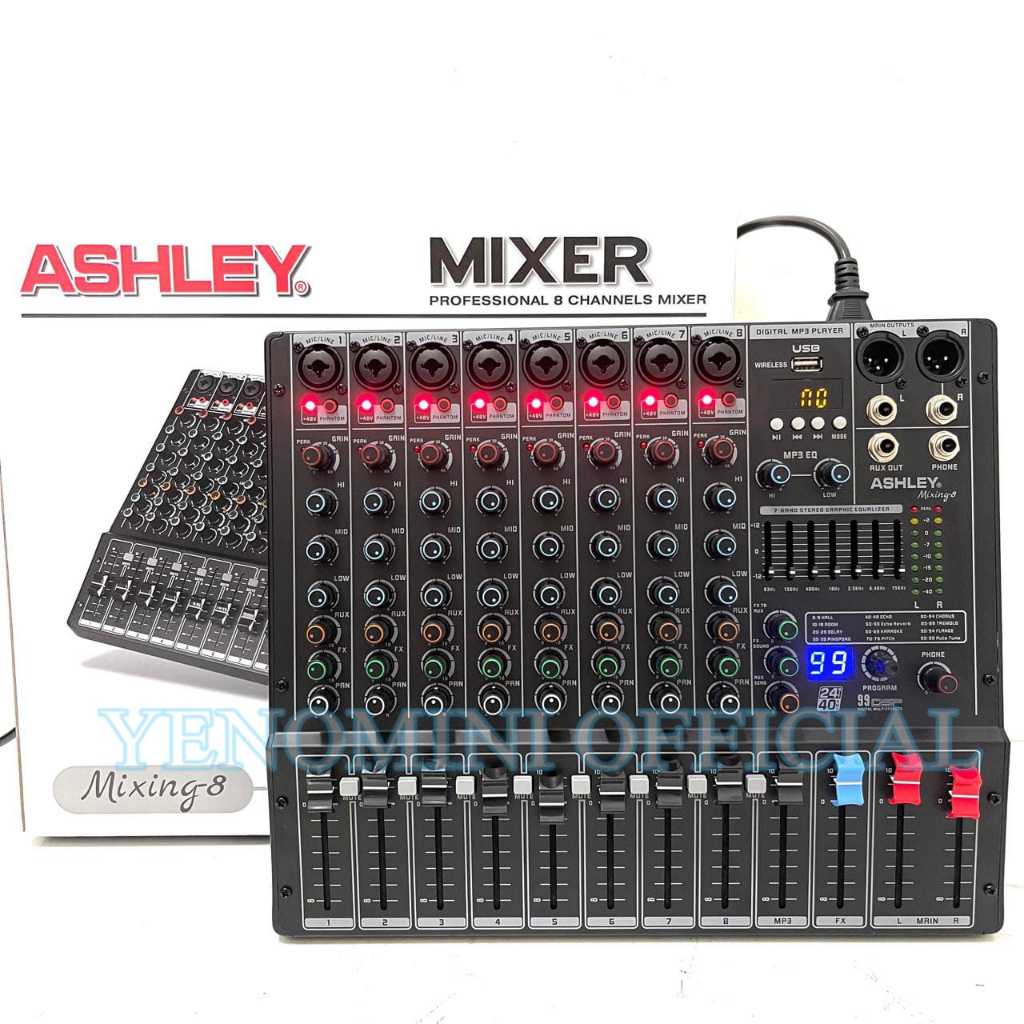 Jual Mixer Ashley Mixing 8 Original 8 Channel USB Interface - Bluetooth ...