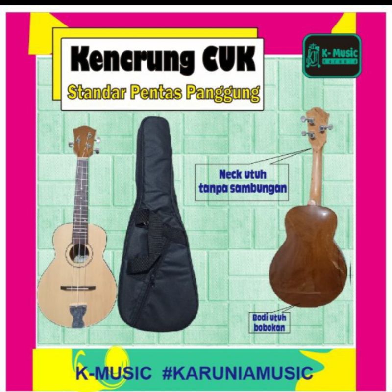 Jual cuk Kencrung standart pentas panggung nilon senar 3 neck tidak ...