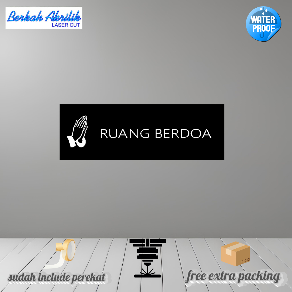 Jual Sign Akrilik Ruang Berdoa UV Print Modern Label Sign | Shopee ...