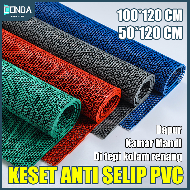 Jual Keset Kamar Mandi PVC/Keset Kaki Anti Slip/100*120cm/Keset Kamar ...