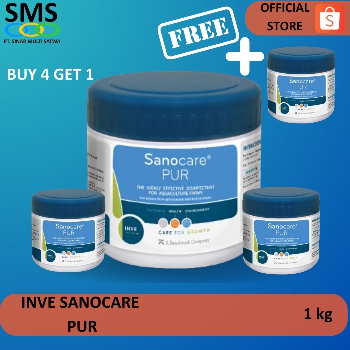 Jual [BUY 4 GET 1] Sanocare PUR INVE / Desinfektan Tambak Udang ...