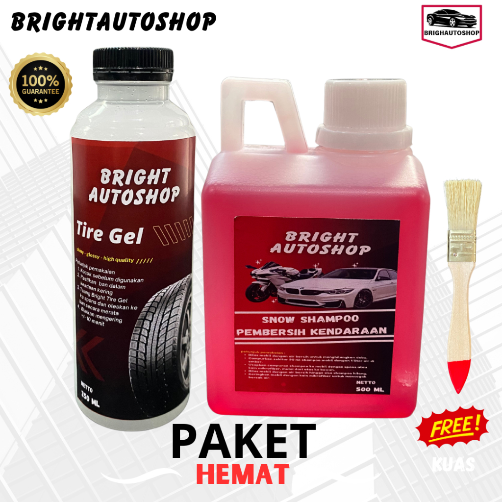 Jual Bright Paket Hemat/Shampoo/Sabun/Cuci/Mobil/motor/Semir Ban ...
