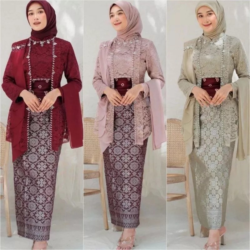 Jual ADA JUMBO Kebaya KutuBaru Modern Laksmi Series Kebaya Wisuda Lamaran Set KutuBaru Full ...