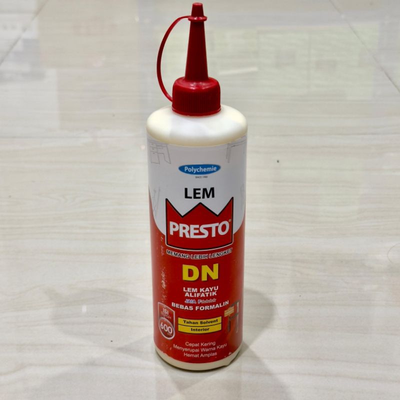 Jual lem kayu / Lem keramik / Lem hpl / Lem PRESTO DN botol merah ...