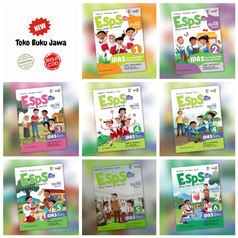 Jual [Erlangga] ORI Buku SD Revisi ESPS IPAS Kelas 1 2 3 4 5 6 SD / MI Vol 1 2 Kurikulum Merdeka ...