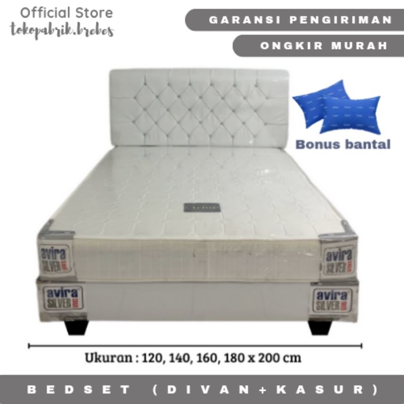 Jual Set divan dan kasur springbed kasur bedset termurah 1set divan ...