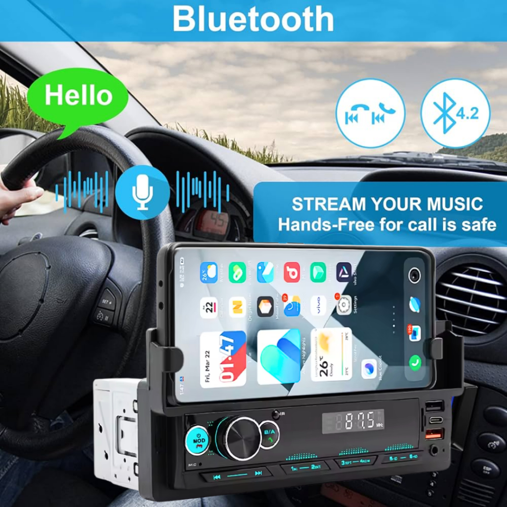 Jual MALL Taffware Tape Mobil Bluetooth full bass + holder HP Audio ...