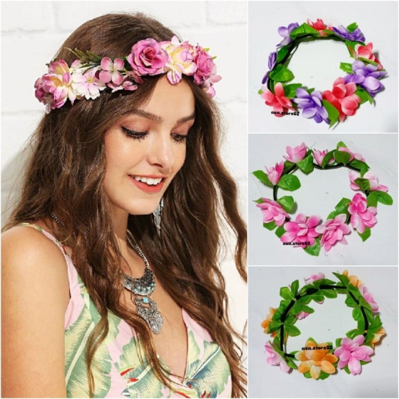 Jual Flower Crown Bando Bandana Bunga/Bando Tari/Crown Flower/Bando ...