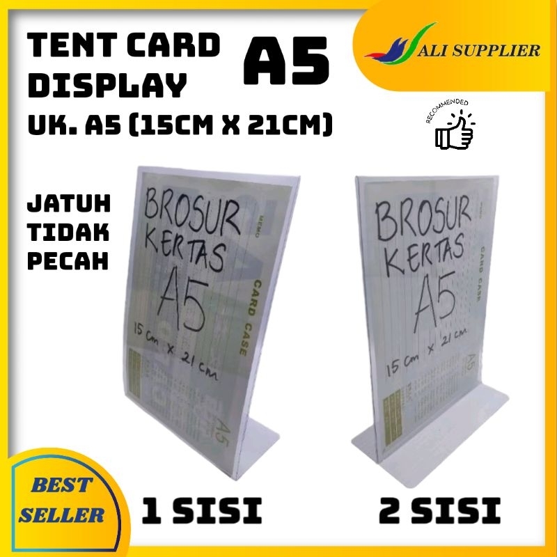 Jual MIKA TENT CARD A5 / TEMPAT BROSUR A5 / BUKAN AKRILIK A5 / STAND ...