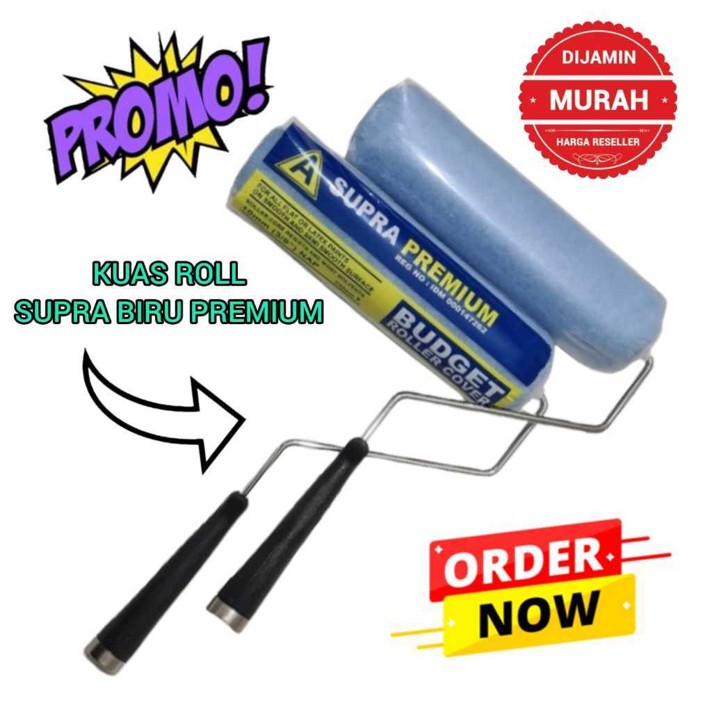 Jual Kuas Roll Supra Premium Copot 9" Inch Biru Rol Cat Tembok Paint ...
