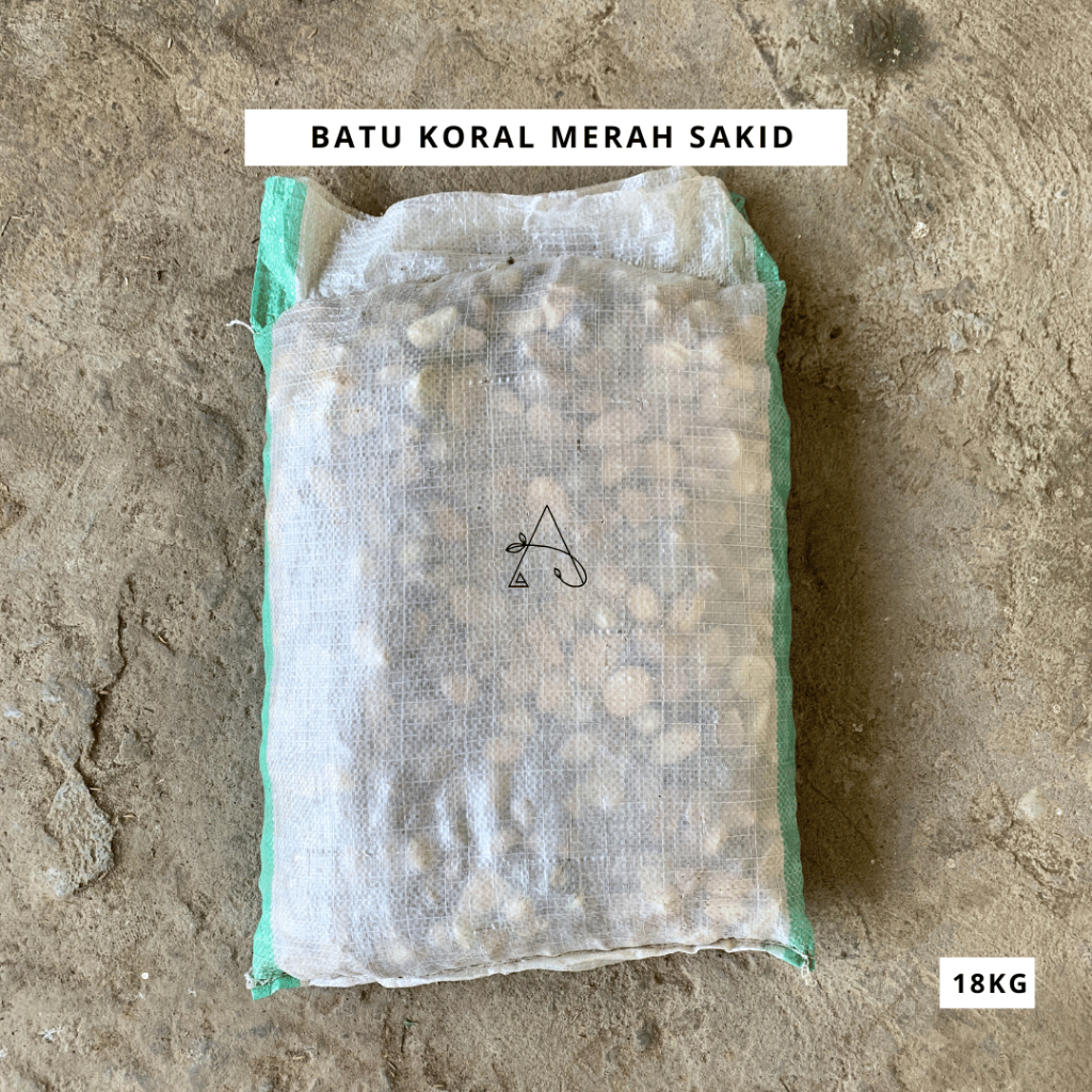 Jual Batu Koral Merah Sakid Karung 18 Kg | Batu Hias | Penutup Media Tanam | Dekorasi Tanaman ...
