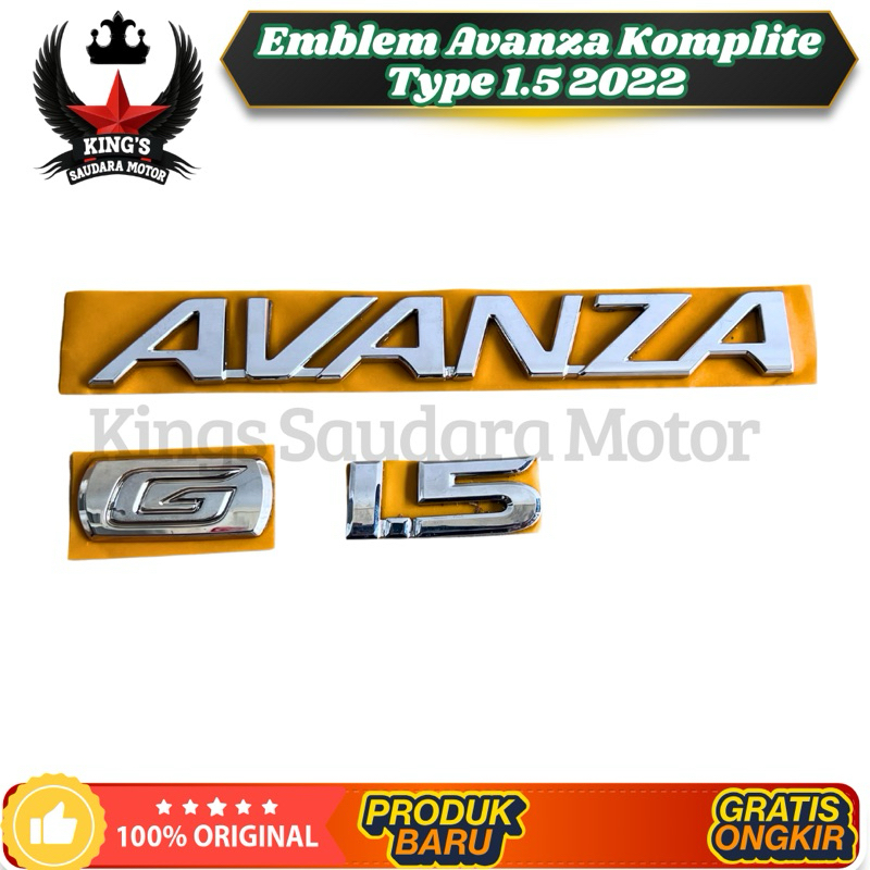 Jual Emblem Avanza Komplite Type 1.5 2022 Original | Shopee Indonesia