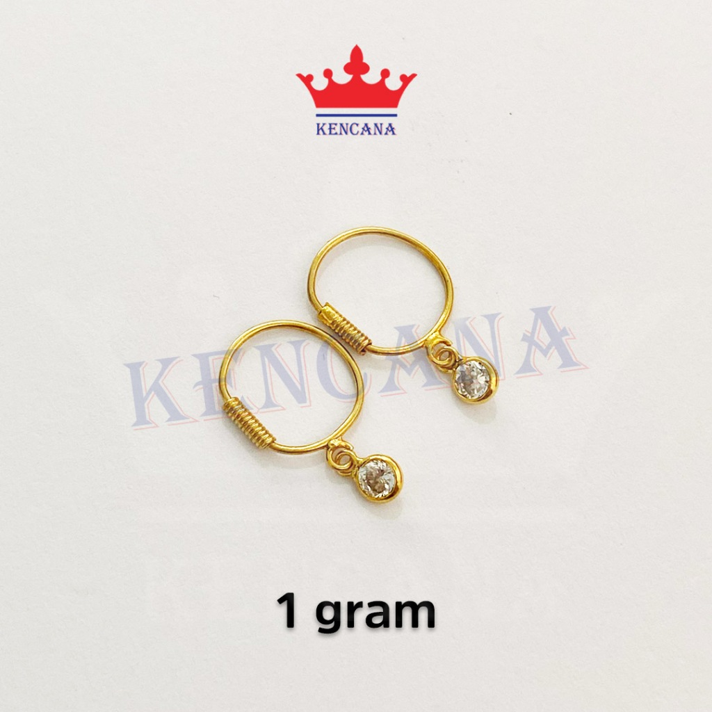 Jual Anting Knip Kenip Permata Bandul Bayi Anak Perak Asli Silver 925 Sepuh Emas 24k | Shopee ...
