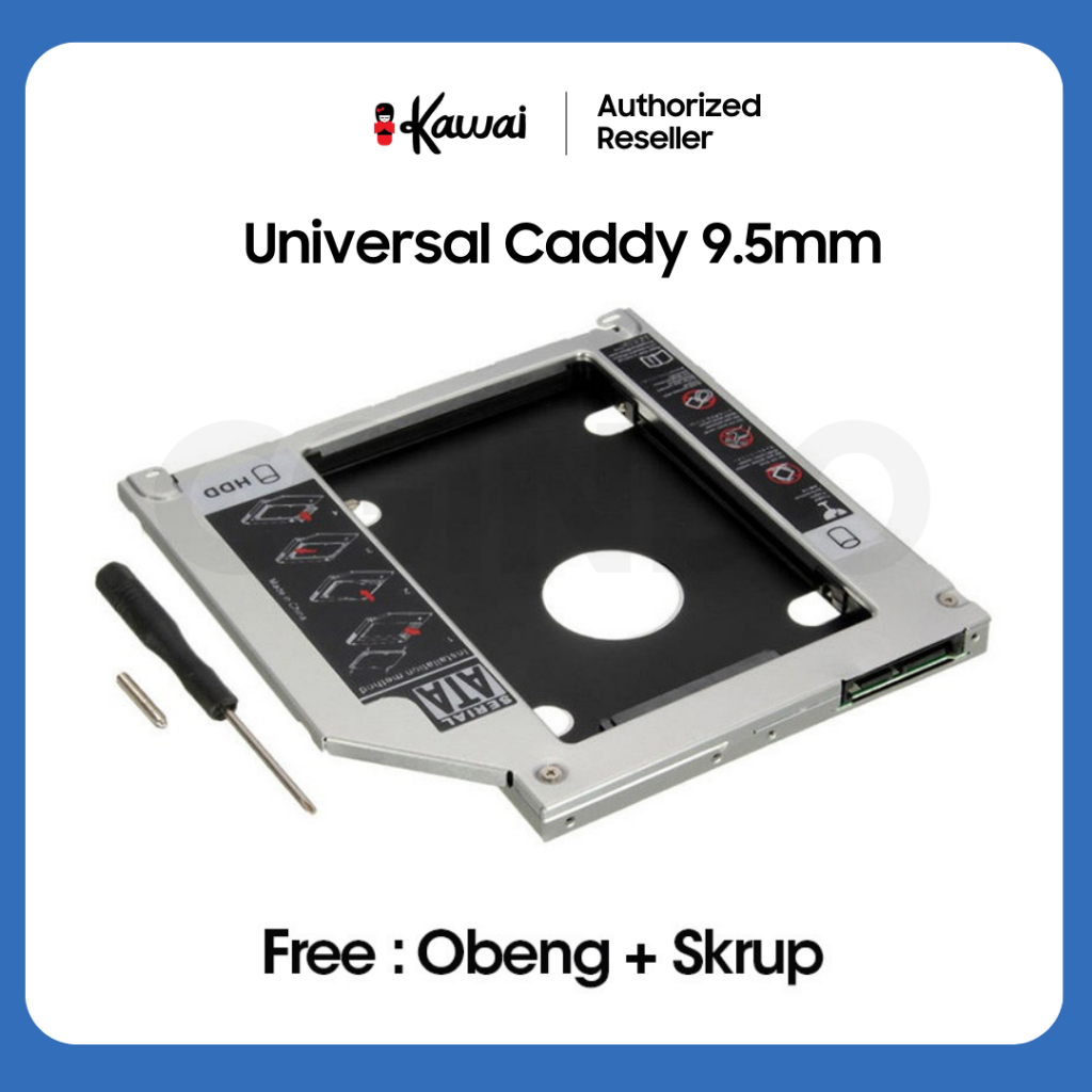 Jual Caddy SSD HDD 2.5" Slim 9.5mm SATA to SATA DVD Slot Hardisk ...
