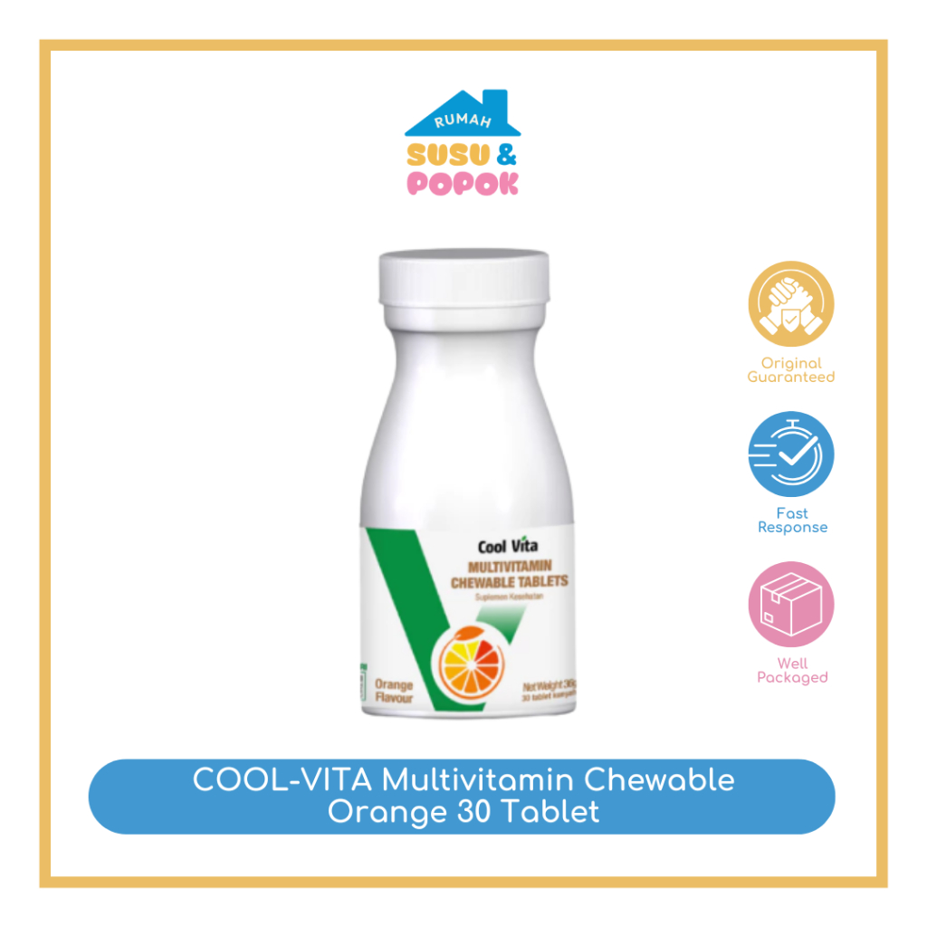 Jual COOL-VITA Multivitamin Chewable Orange 30 Tablet | Shopee Indonesia