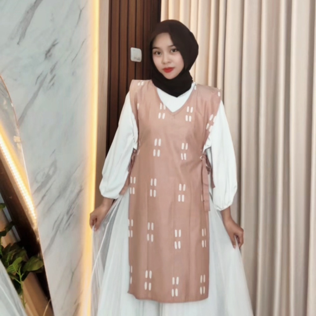 Jual Delova Wardrobe - LONG VEST BATIK Premium Modern Rompi Outer ...