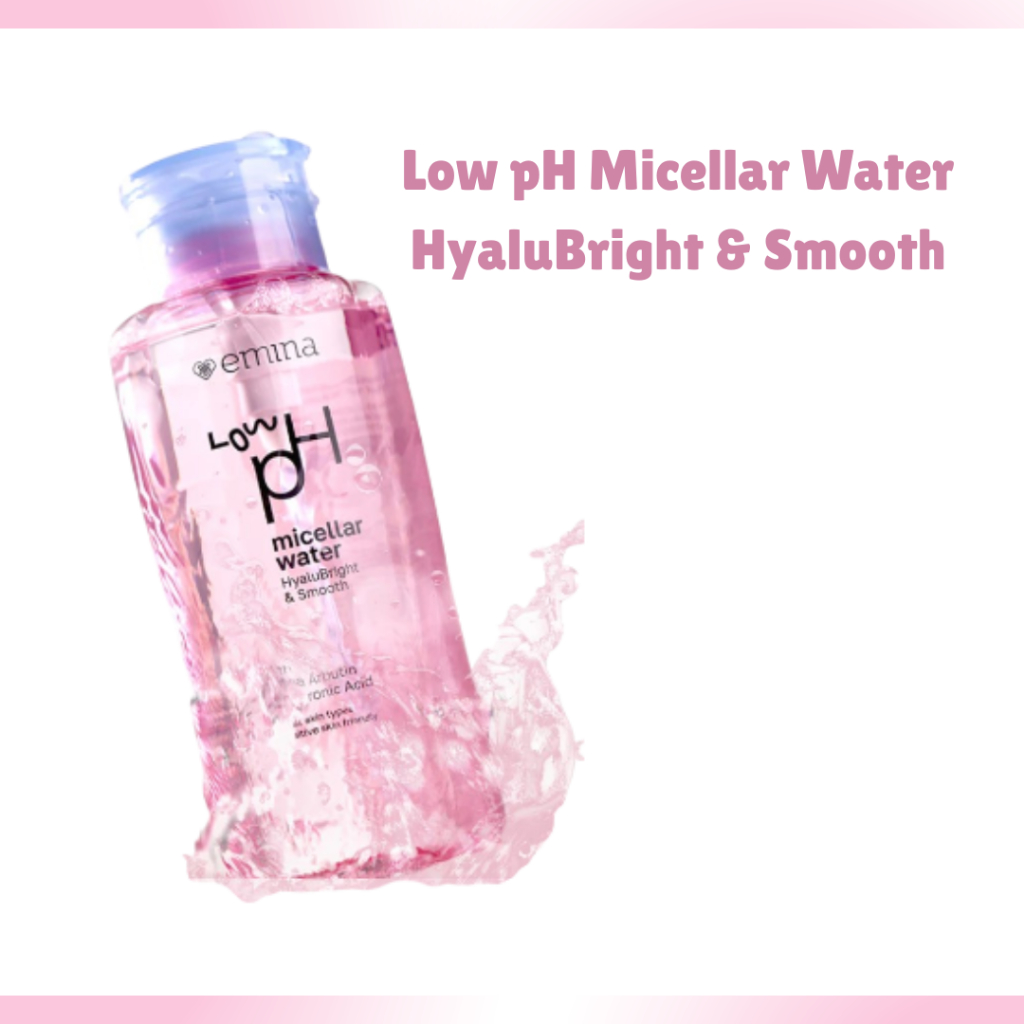 Jual Emina Low pH Micellar Water Hyalubright and Smooth 300ml and 125ml ...