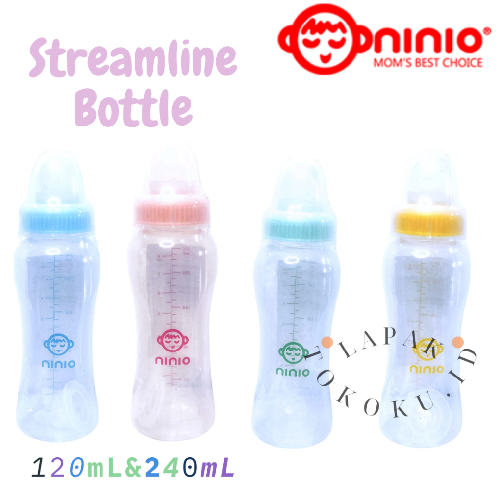 Jual NINIO DOT GEPENG Streamline Bottle bpa free 240ml - 120 ml Botol ...