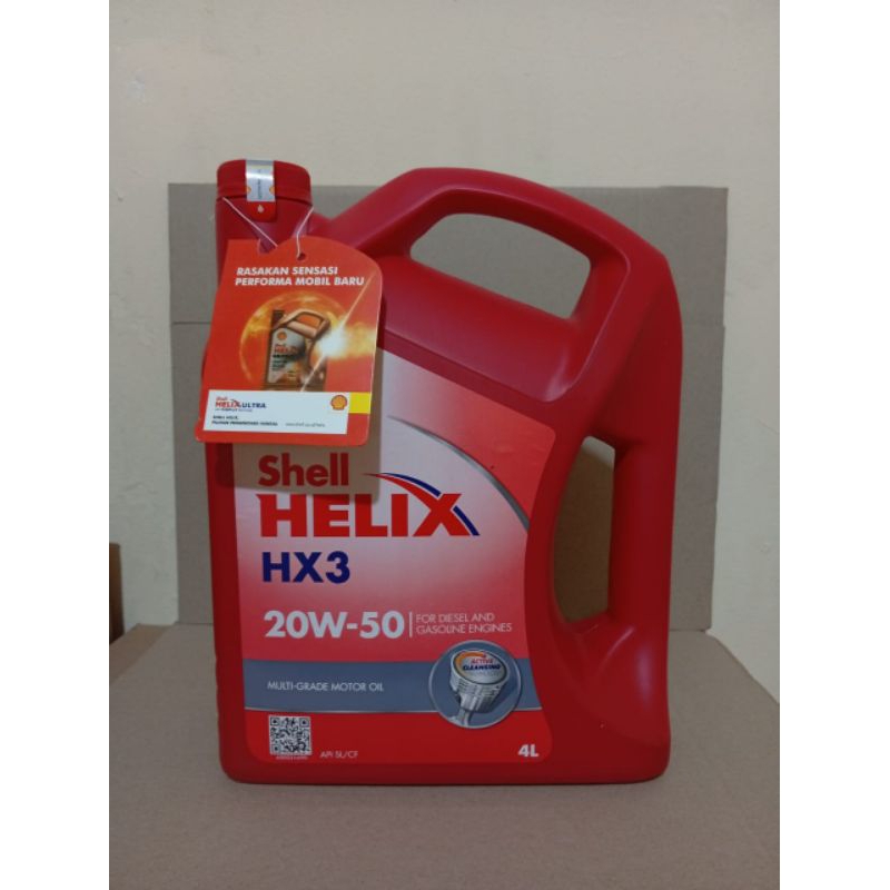 Jual Shell HELIX HX3 20W50 FOR DIESEL 4ltr | Shopee Indonesia